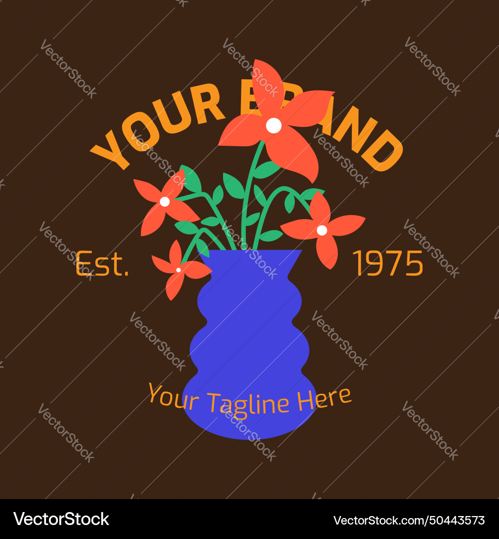 Flower logo no 01 Royalty Free Vector Image - VectorStock