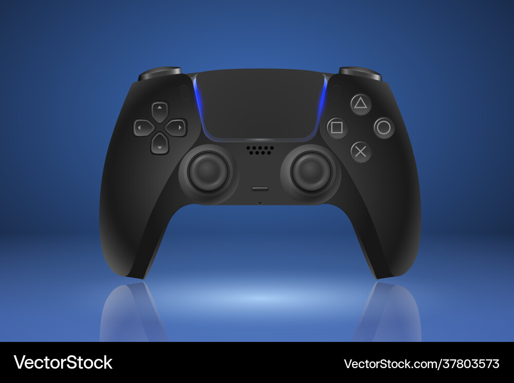 New dualsense midnight black controller wireless Vector Image