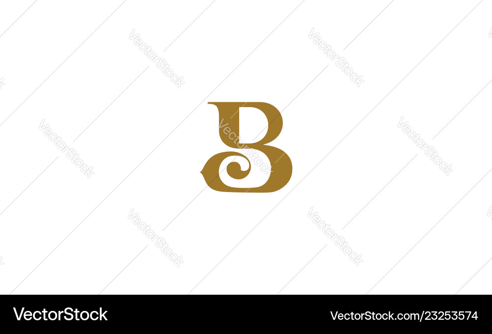 Abstract initial b logo icon Royalty Free Vector Image