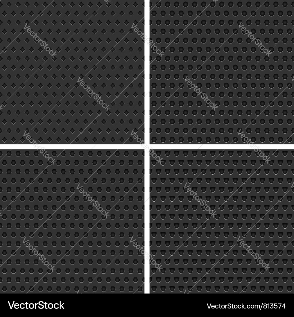 Black Metal Grid Backgrounds Royalty Free Vector Image