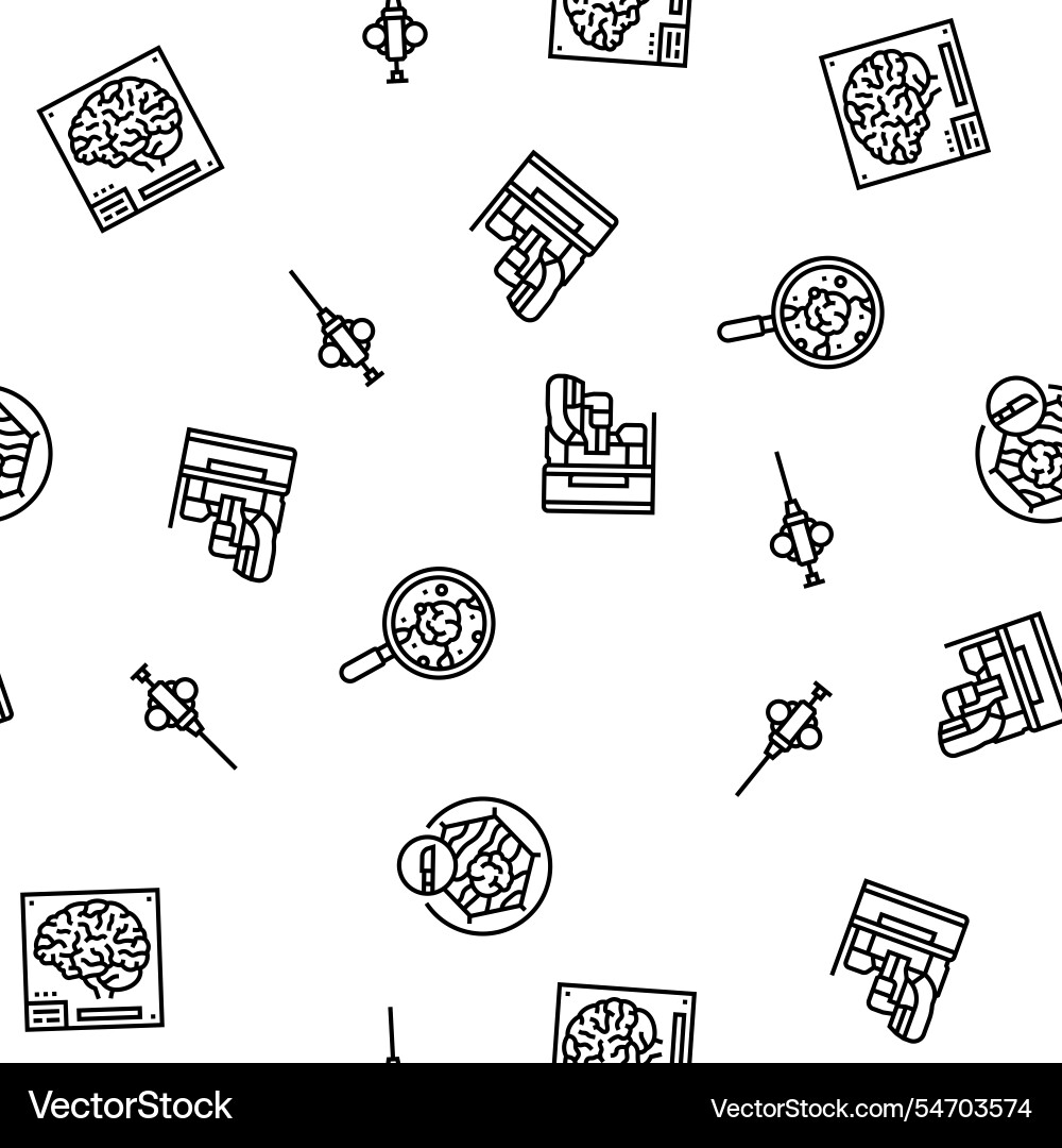 Cancer treatment chemotherapy seamless pattern Vector Image