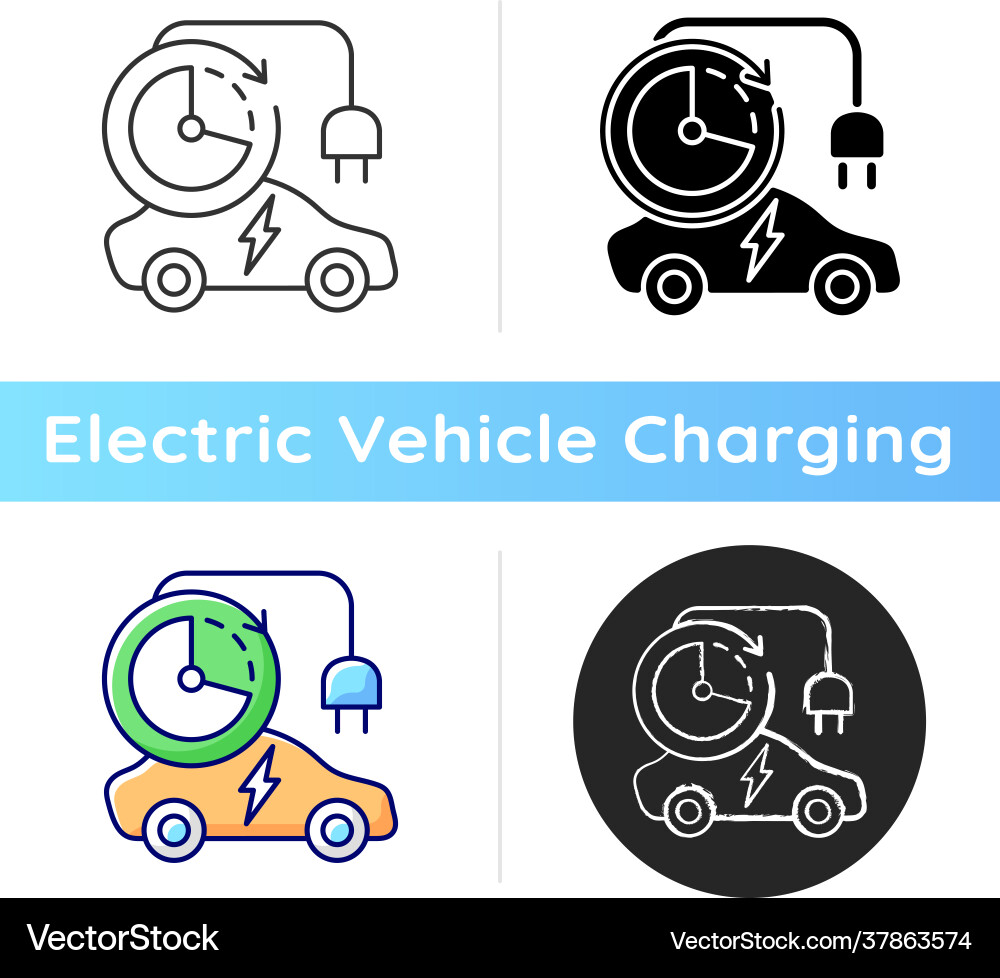 Charging time icon Royalty Free Vector Image - VectorStock