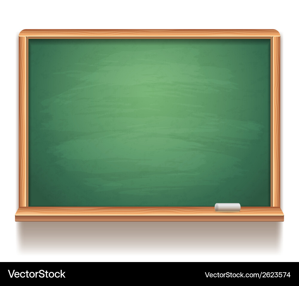 Classic Green Blackboard Royalty Free Vector Image