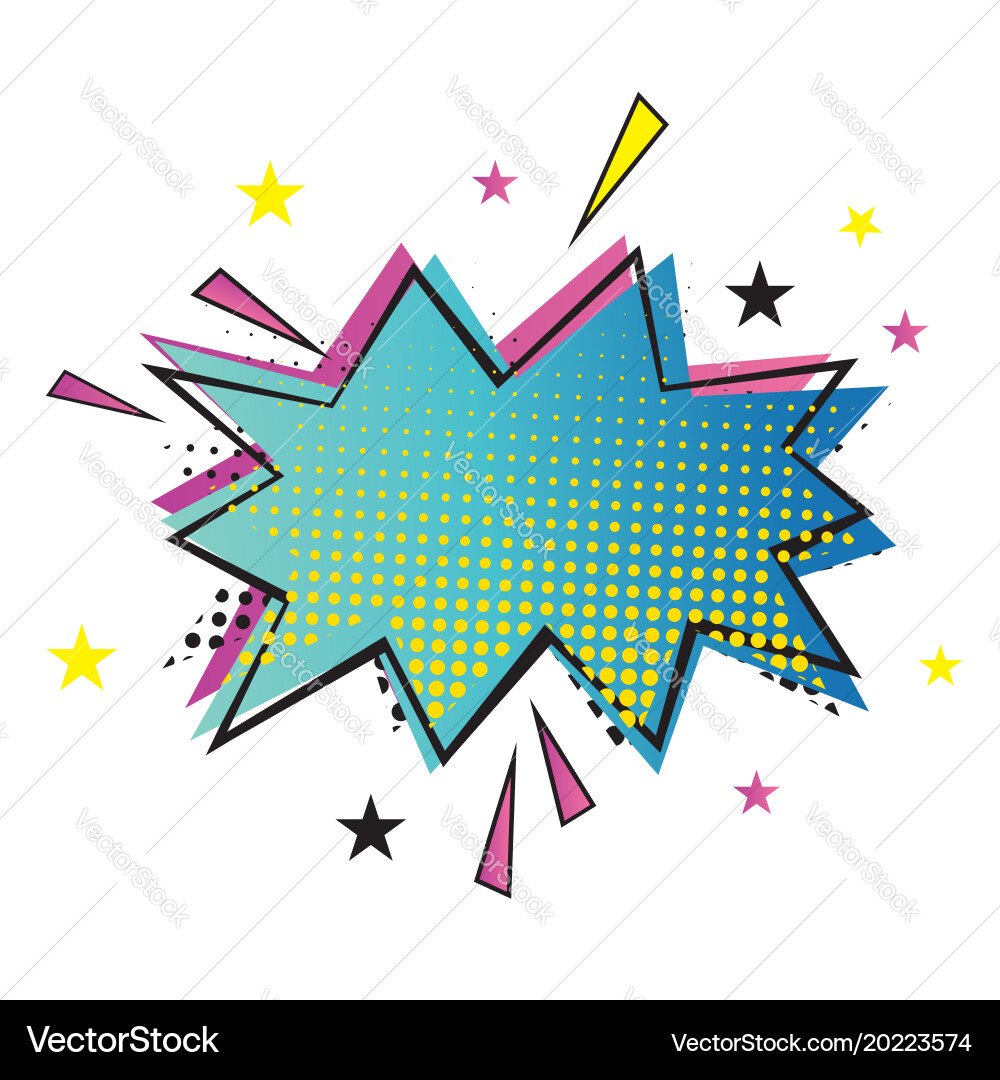 Dialogue bubble in pop art comics style Royalty Free Vector