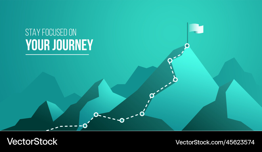 Mountain Climb Success Royalty Free Vector Image