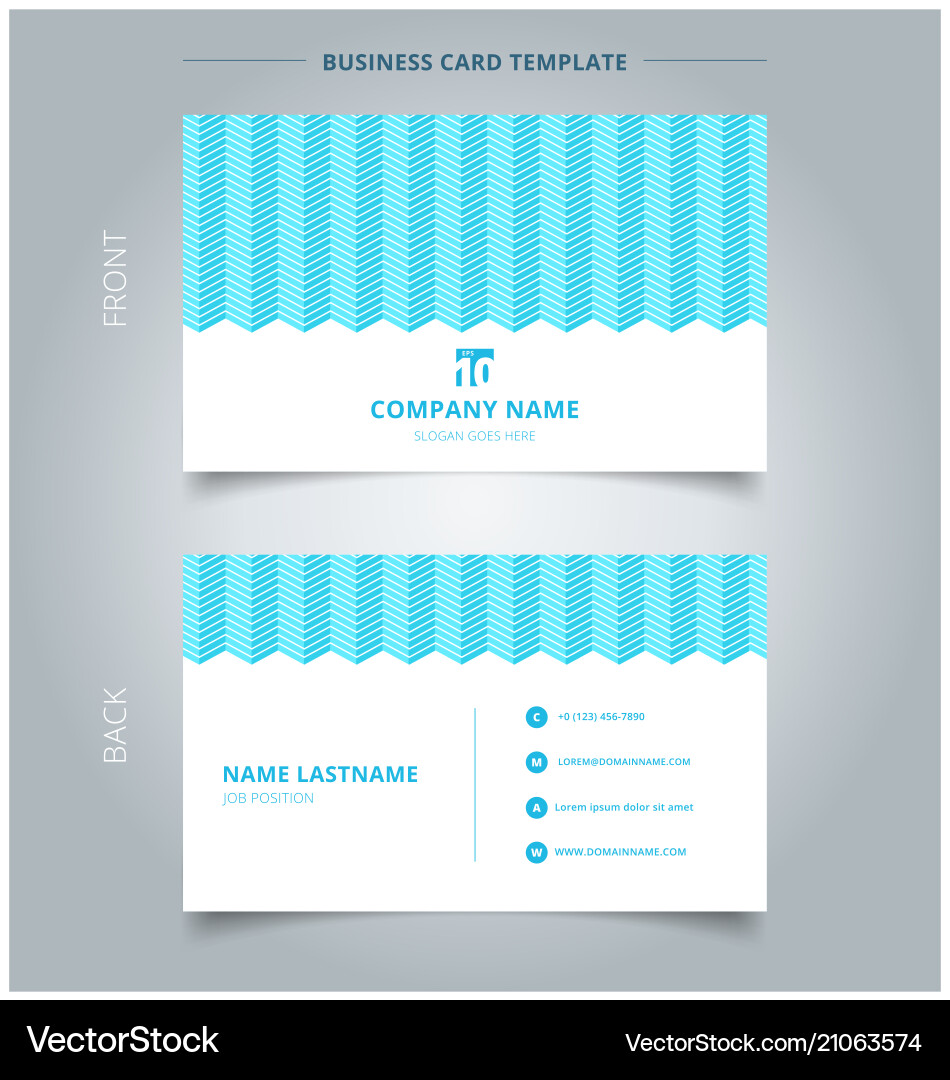 Namecard template white color serrated lines Vector Image