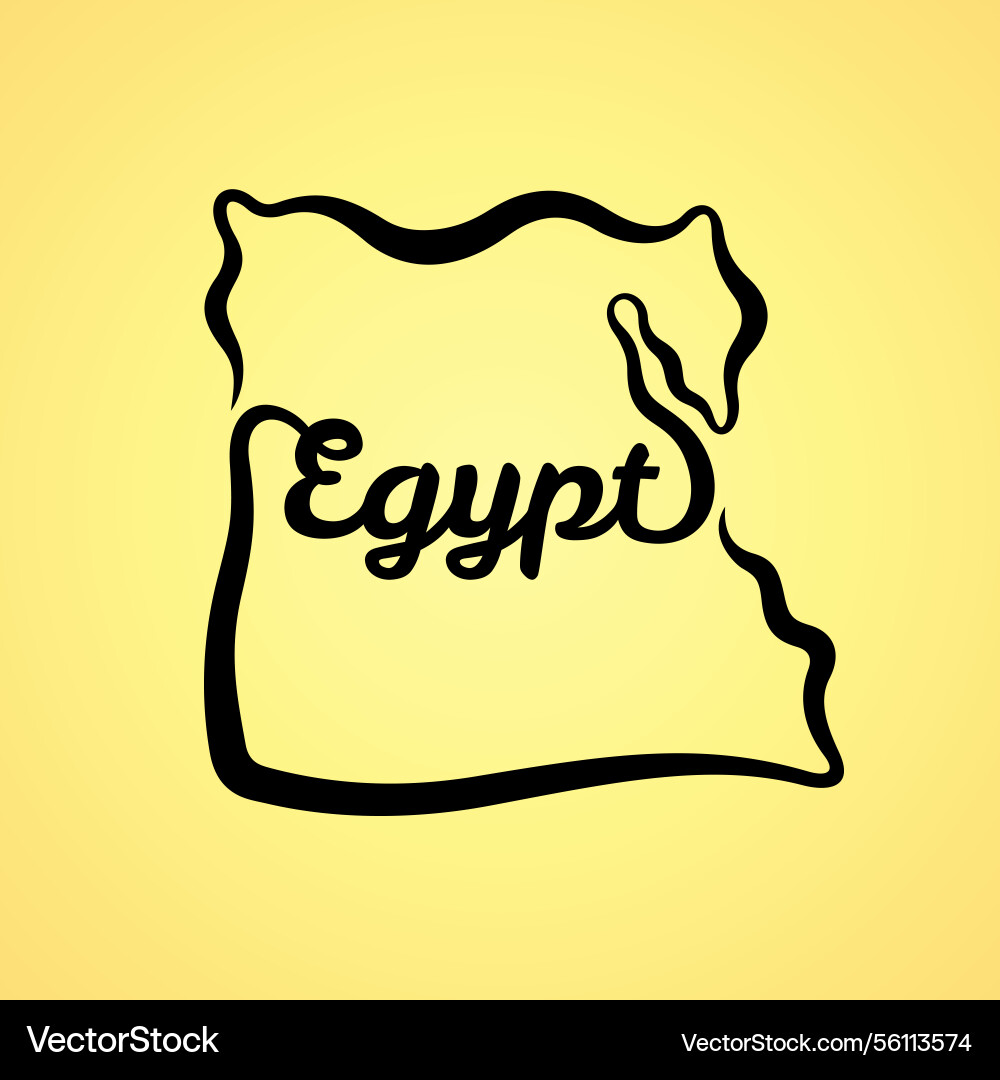 Simple map of egypt Royalty Free Vector Image - VectorStock