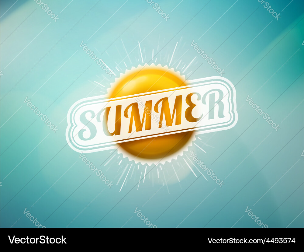 Summer sun Royalty Free Vector Image - VectorStock