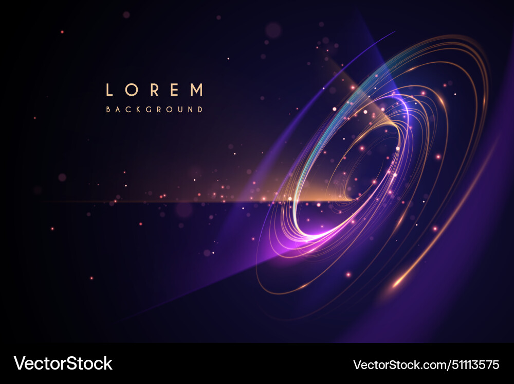 Abstract circle light motion effect with sparks Vector Image