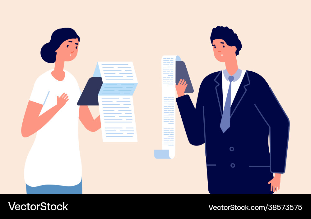 Confused Business Professionals Royalty Free Vector Image