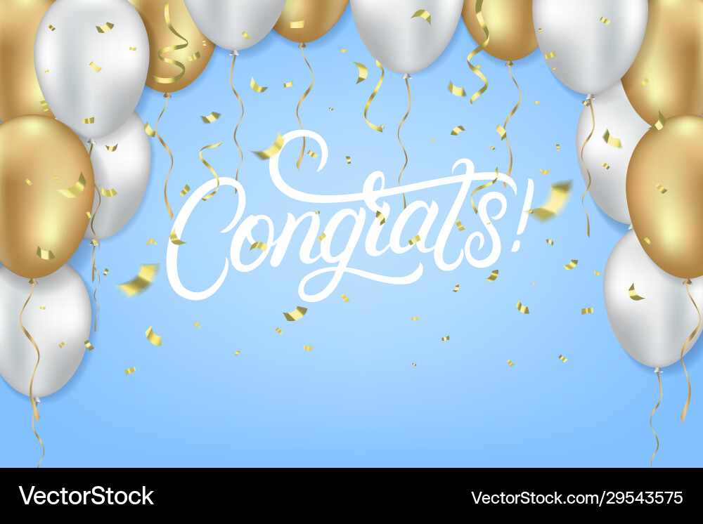 Congrats celebrate template Royalty Free Vector Image