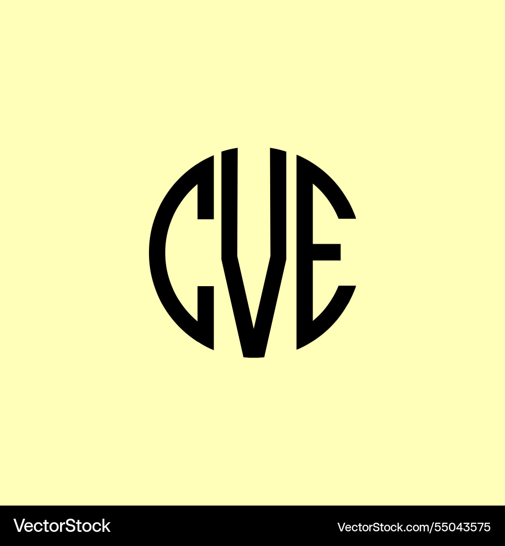 Creative rounded initial letters cve logo Vector Image