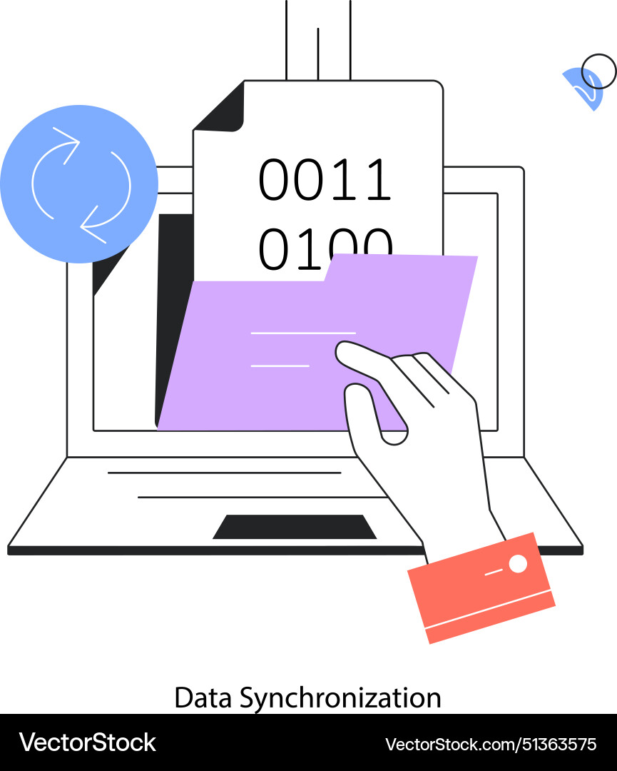 Data synchronization Royalty Free Vector Image Data synchronization Royalty Free Vector Image