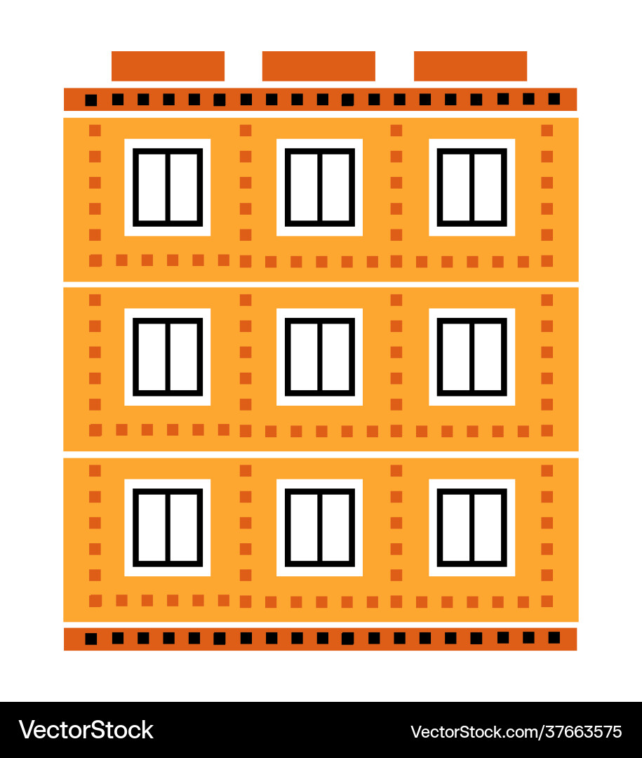 Element building apartment residential flat Vector Image