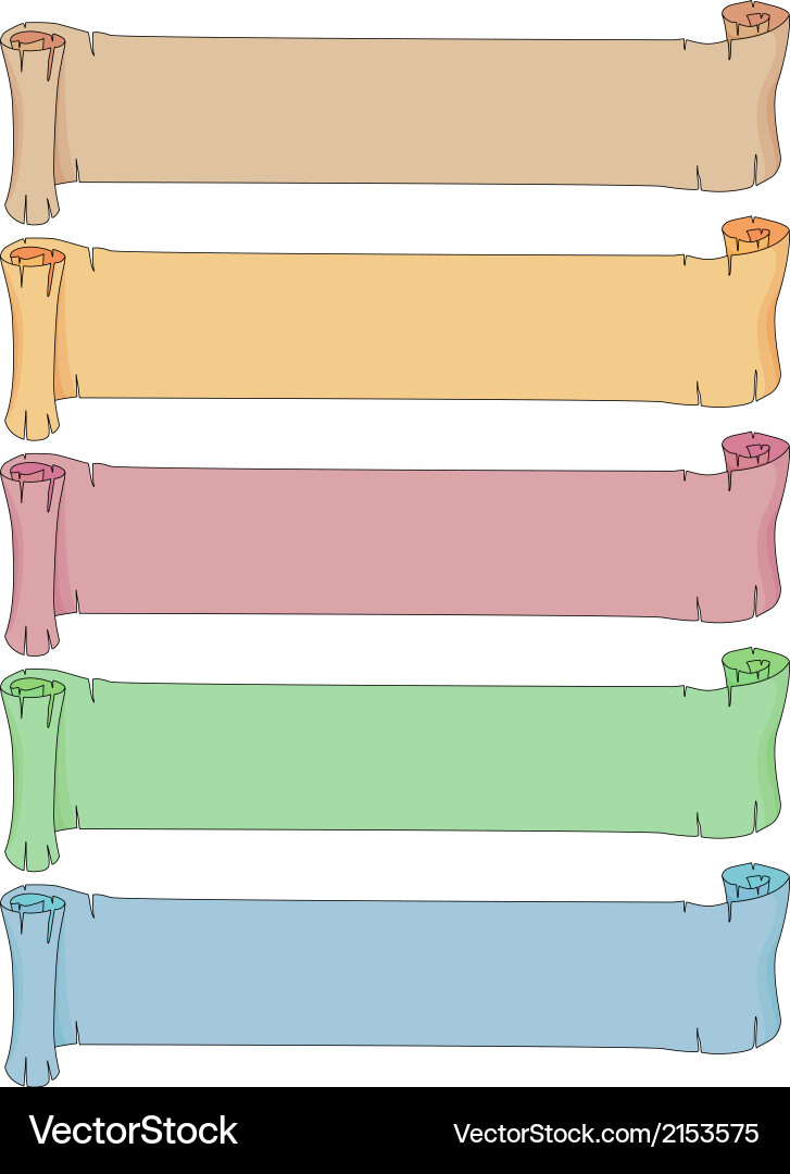 Empty scrolls Royalty Free Vector Image - VectorStock