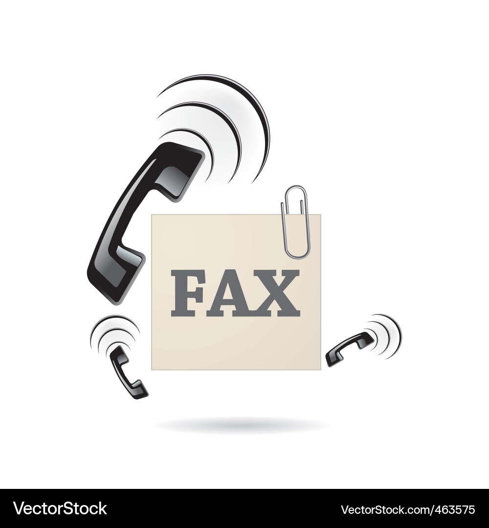 Fax Icon - White Background Royalty Free Vector Image