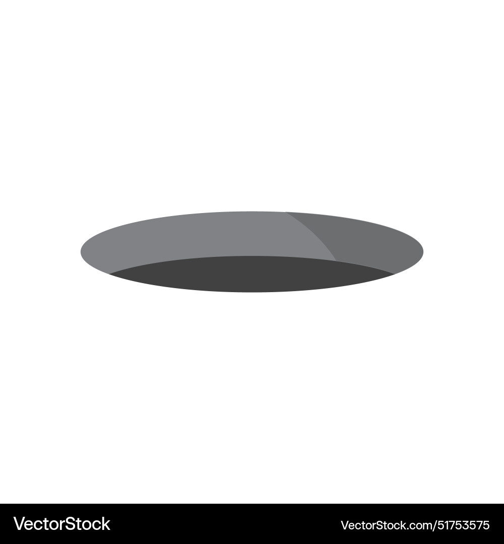 Flat design modern hole icon Royalty Free Vector Image
