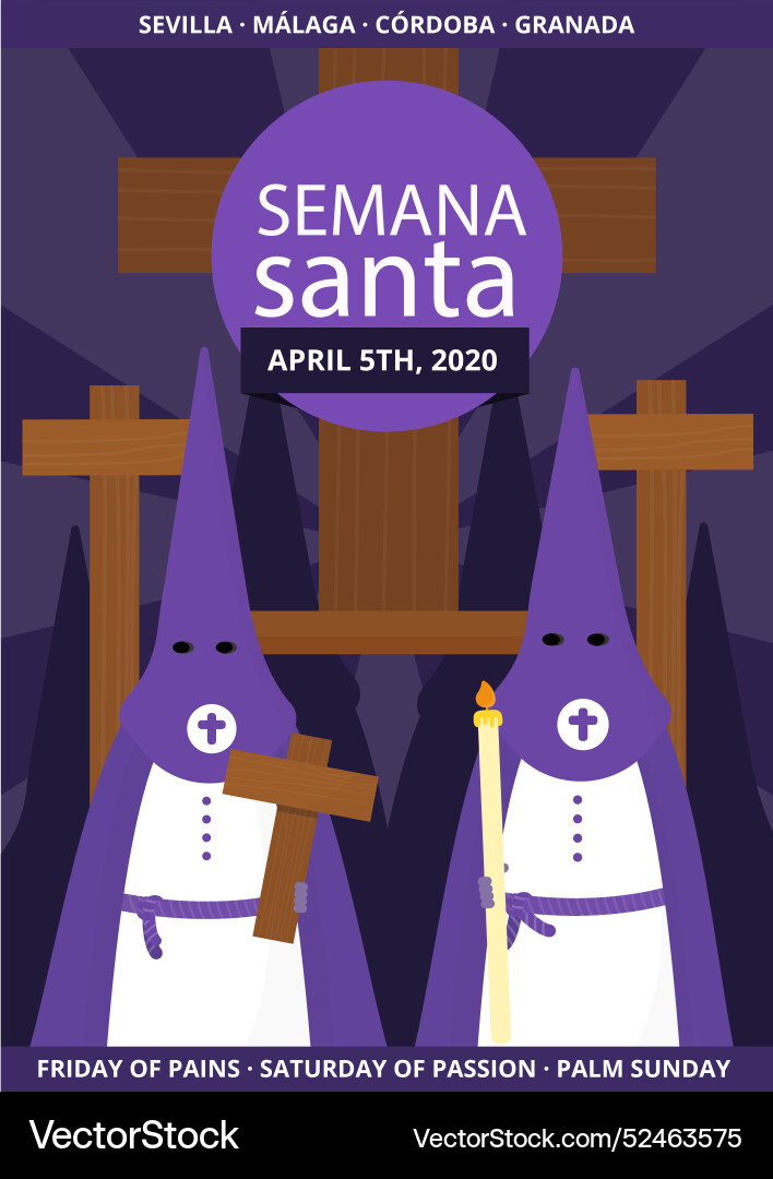 Holy week poster template concept Royalty Free Vector Image