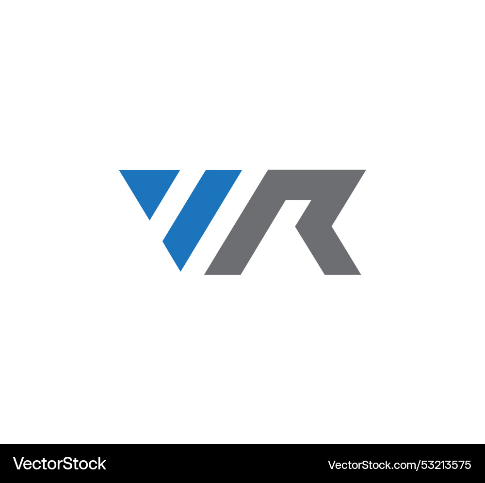 Letter vr initial logo design Royalty Free Vector Image