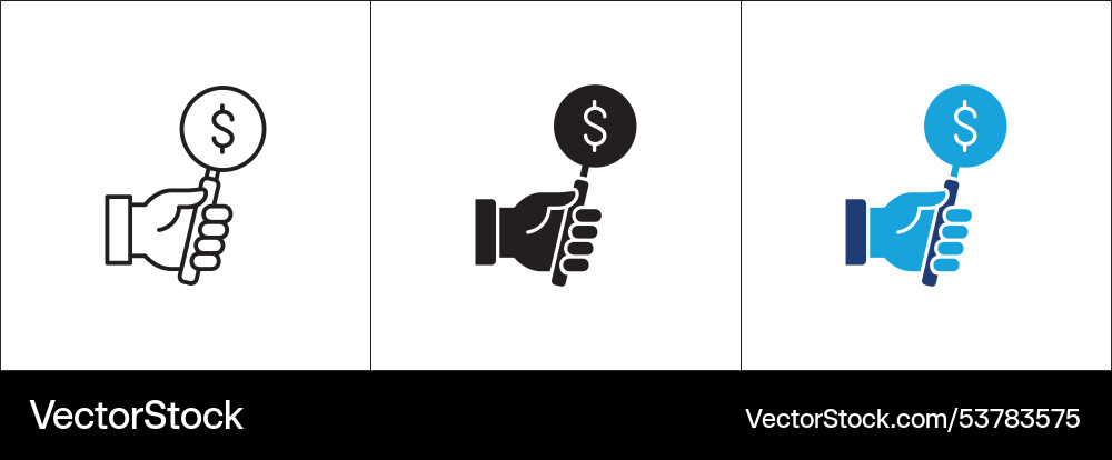 Money insight icon business opportunity Royalty Free Vector