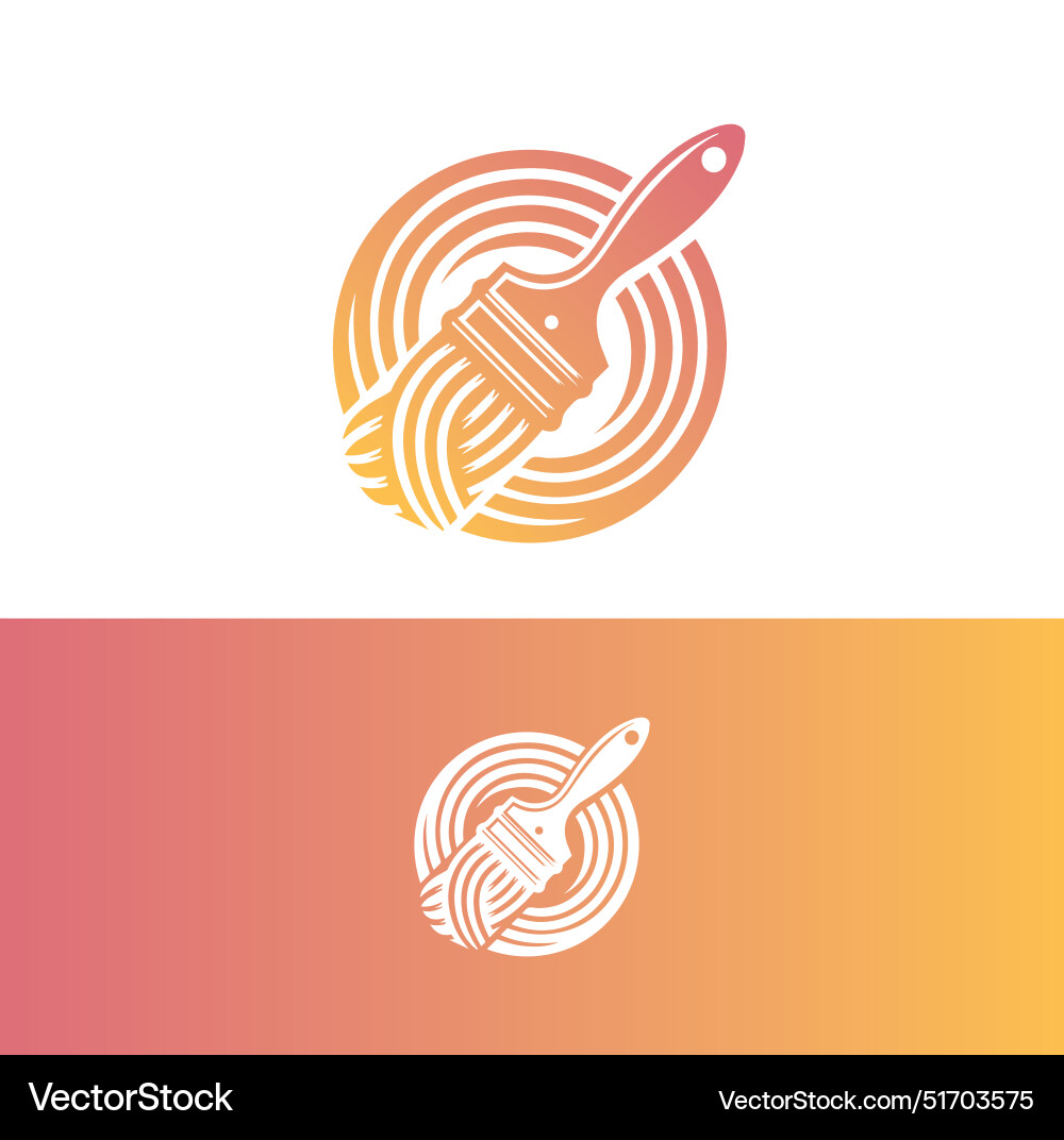 Paint brush logo Royalty Free Vector Image - VectorStock