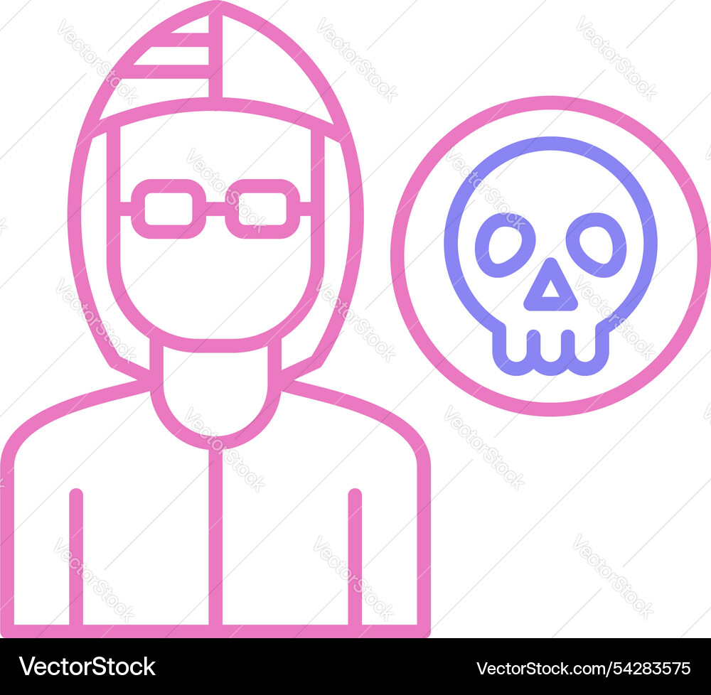 Robber line two colour icon Royalty Free Vector Image
