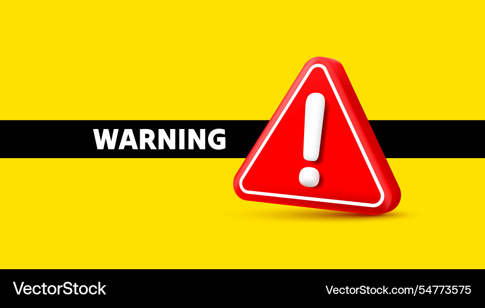 Warning caution sign problem message mark danger Vector Image