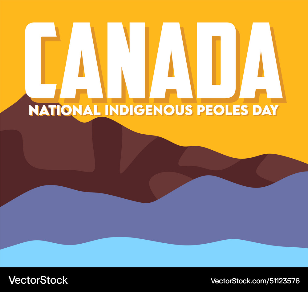 Canada national indigenous peoples day Royalty Free Vector
