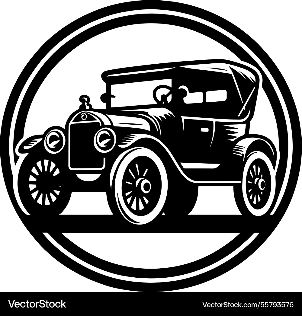 Elegant classic car with historic appeal Vector Image