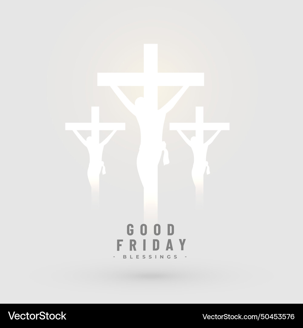 Elegant good friday or easter day blessing card Vector Image