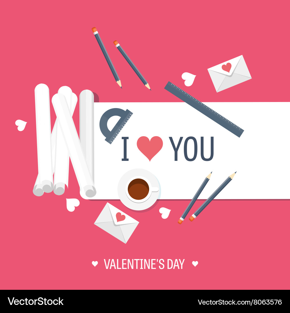 Flat background with paper Royalty Free Vector Image