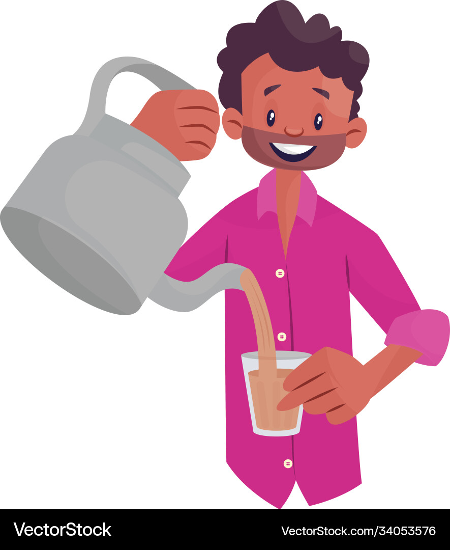 Indian Tea Vendor Royalty Free Vector Image - VectorStock
