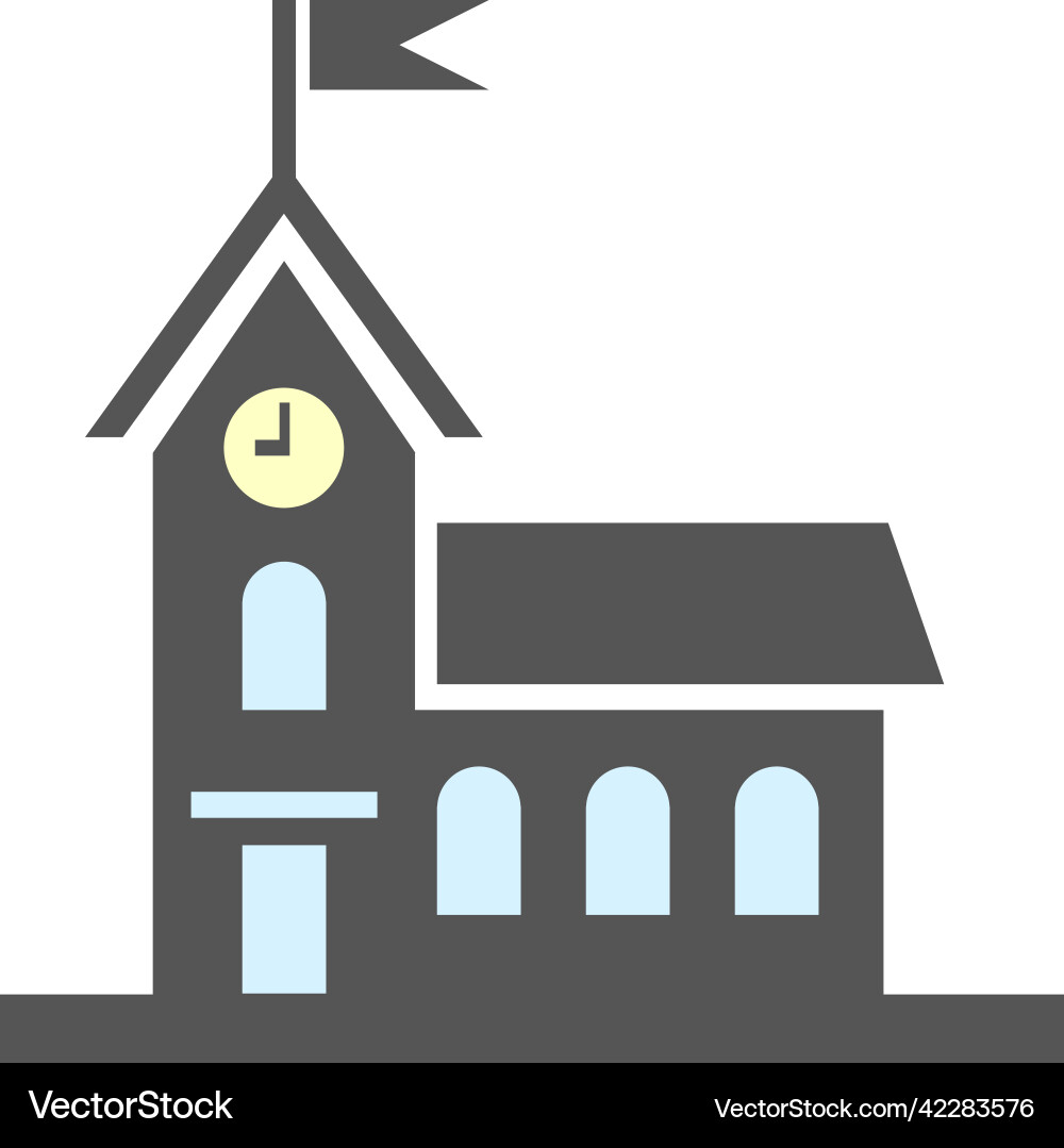 Old city building icon vintage construction Vector Image