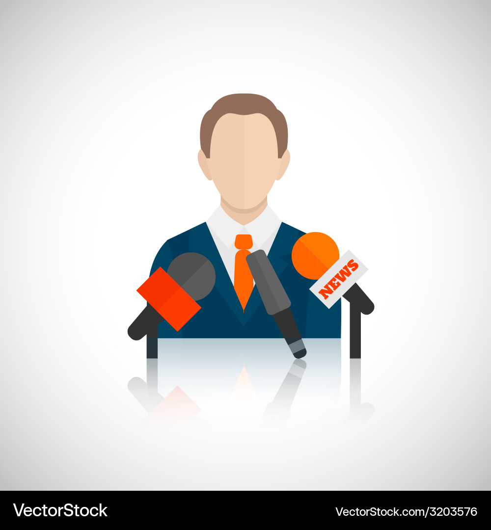 Public speaking icon Royalty Free Vector Image