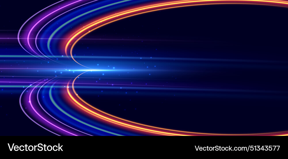 Abstract futuristic glowing neon multi color Vector Image