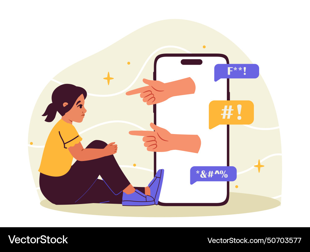 Childhood mental trauma concept Royalty Free Vector Image