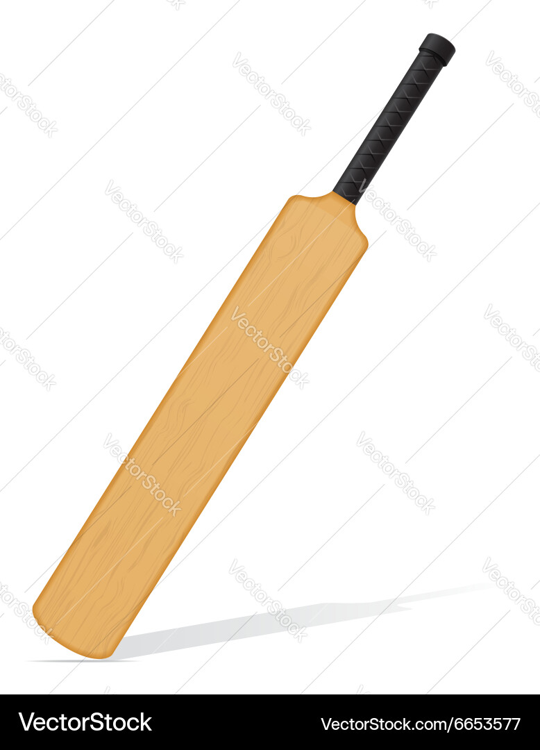 Cricket bat 04 Royalty Free Vector Image - VectorStock