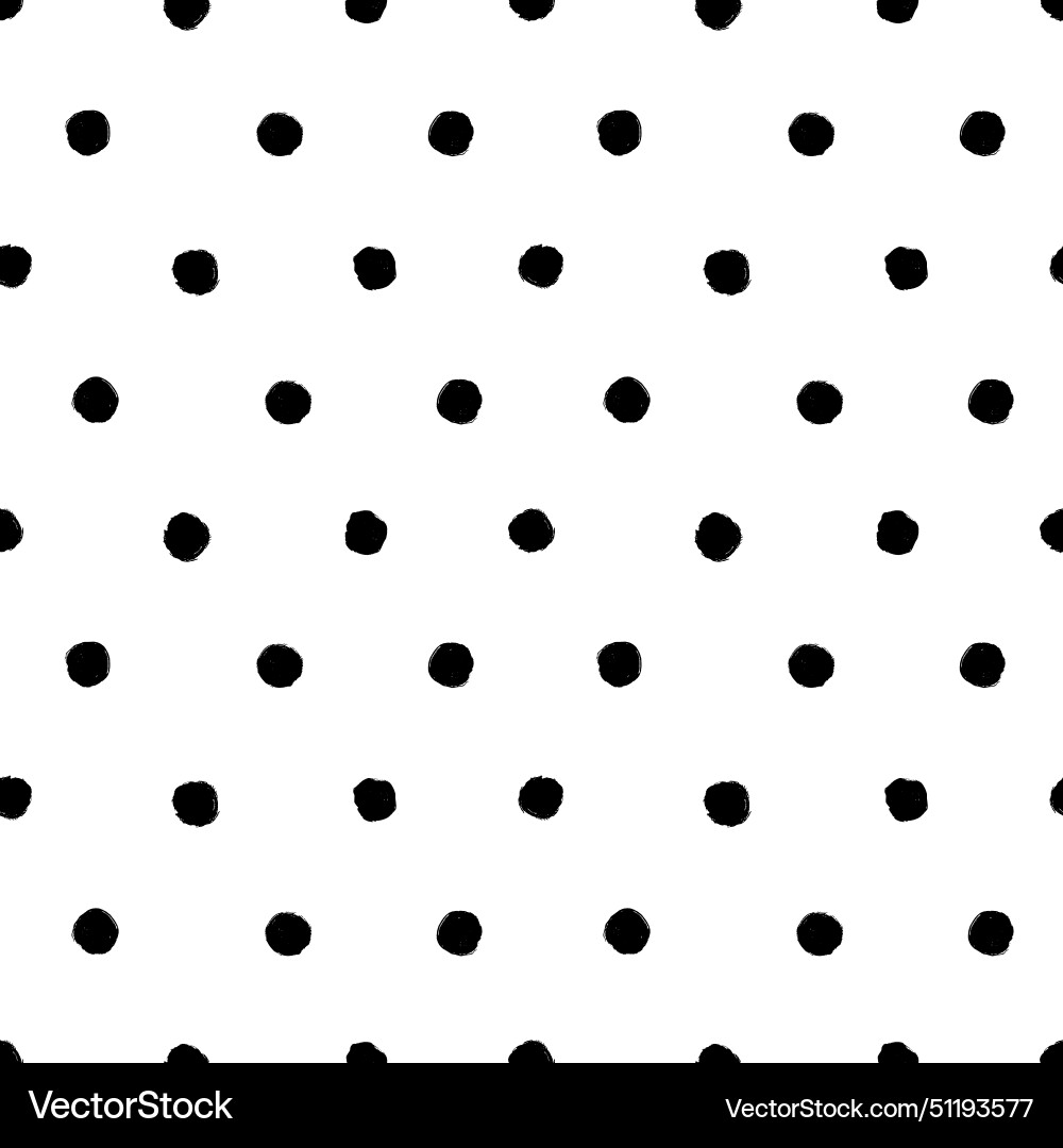 Dot pattern seamless background from brush Vector Image