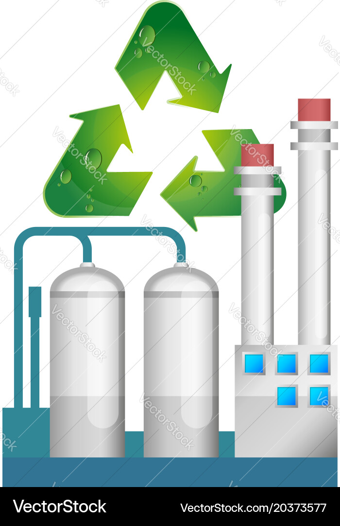Ecological enterprise filtration Royalty Free Vector Image