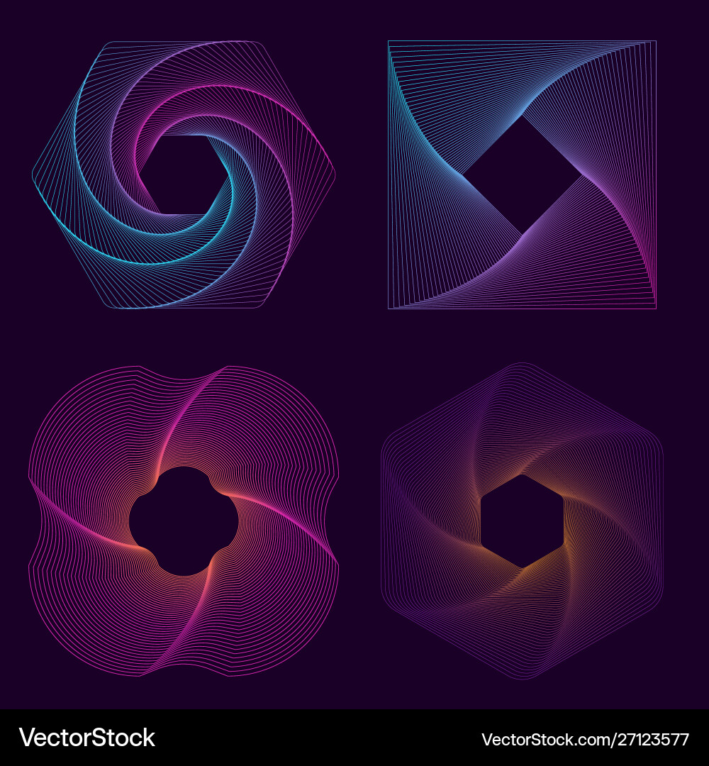 Geometric line art background Royalty Free Vector Image