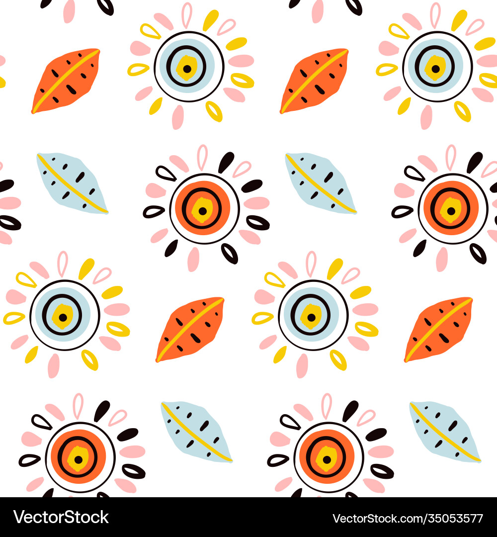 Great for fabric textile cute pastel floral Vector Image