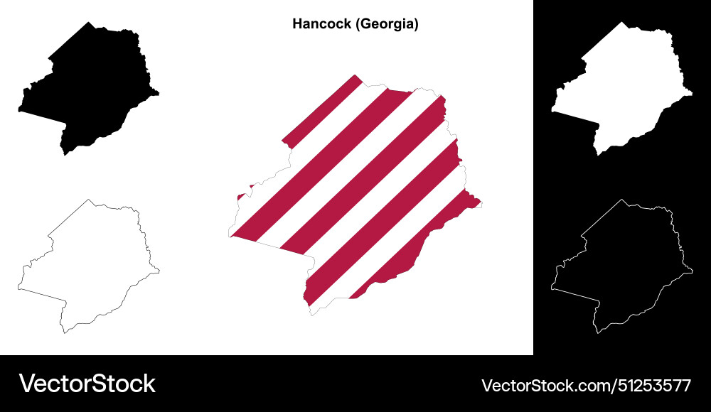 Hancock outline map Royalty Free Vector Image - VectorStock