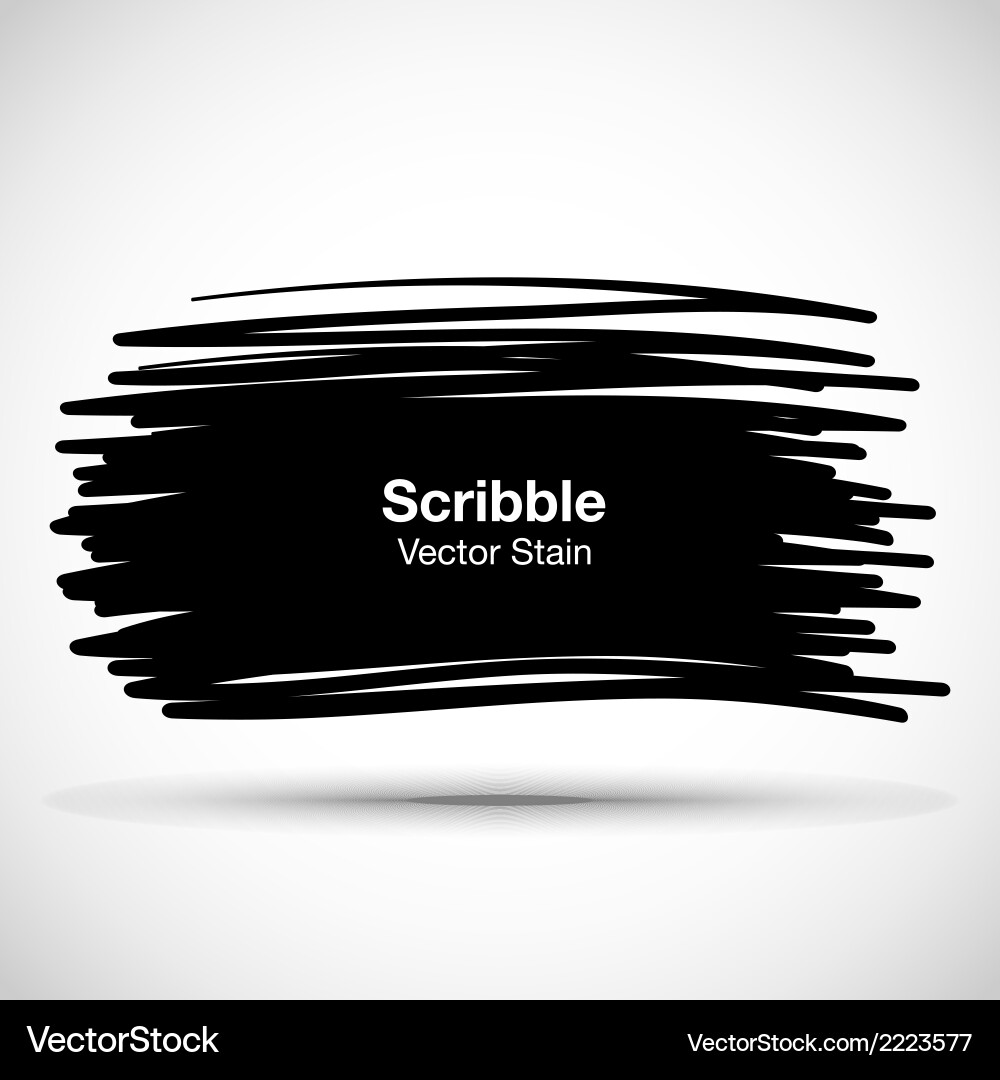 Hand drawn scribble shape Royalty Free Vector Image