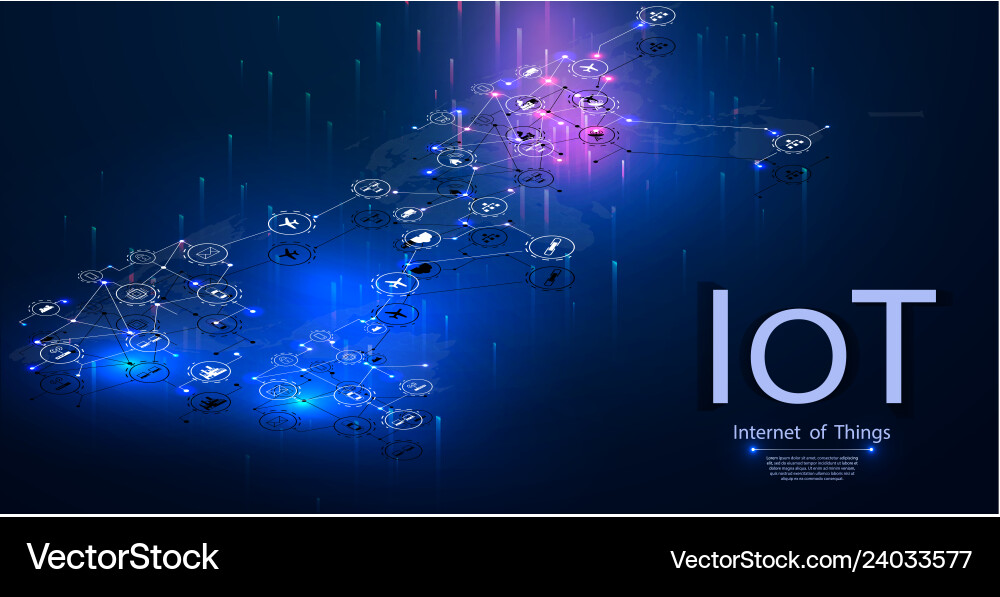 Internet of things iot devices and connectivity Vector Image