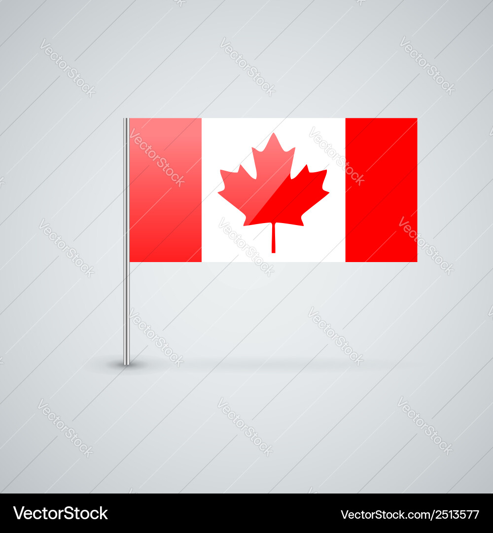 Maple Leaf Flag of Canada Icon Royalty Free Vector Image