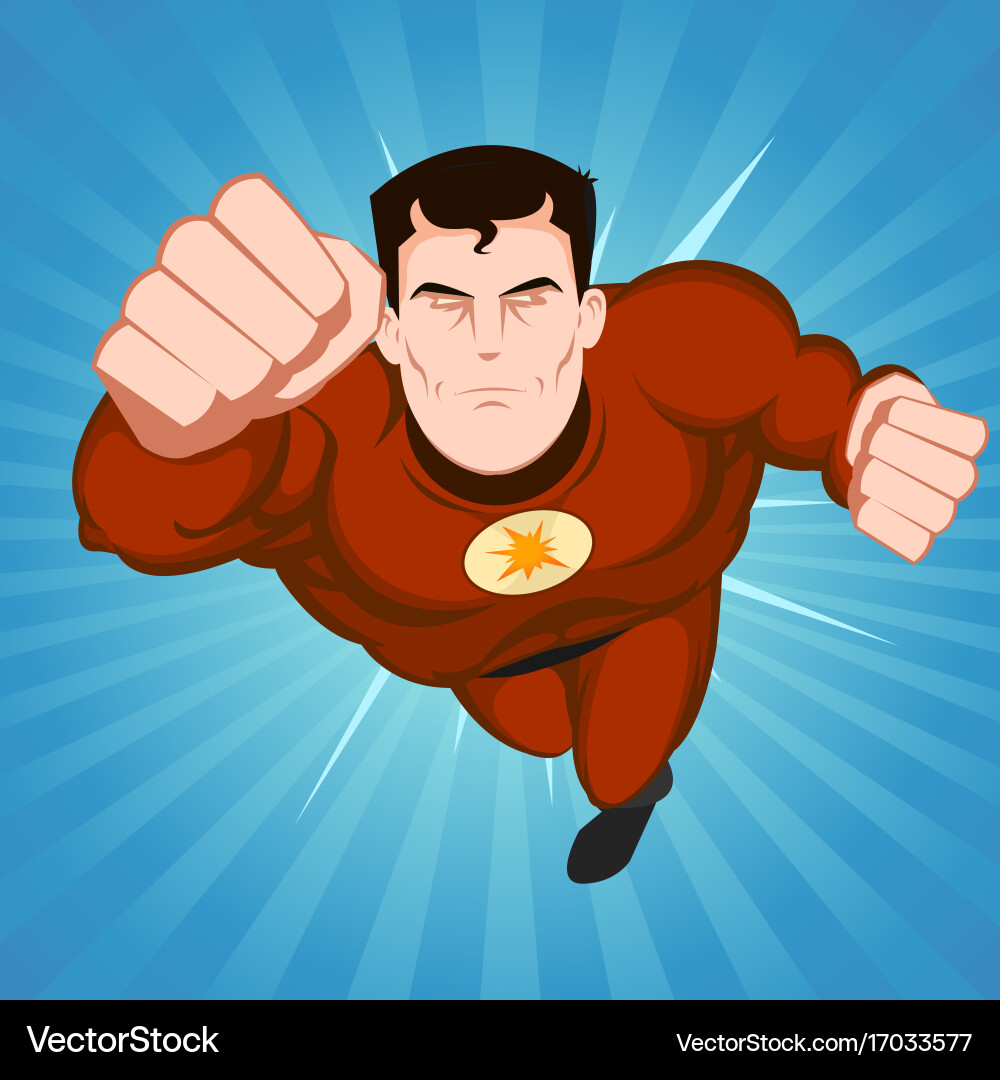 Red superhero Royalty Free Vector Image - VectorStock