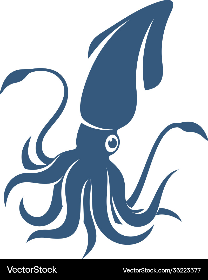 Squid design creative logo template icon Vector Image