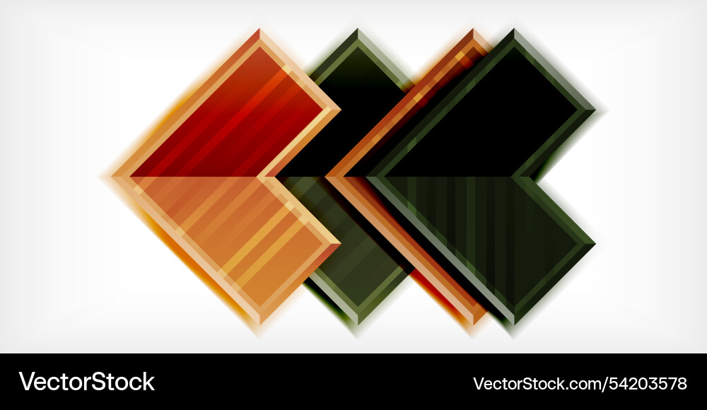 Arrow symbols created with 3d effects and line Vector Image