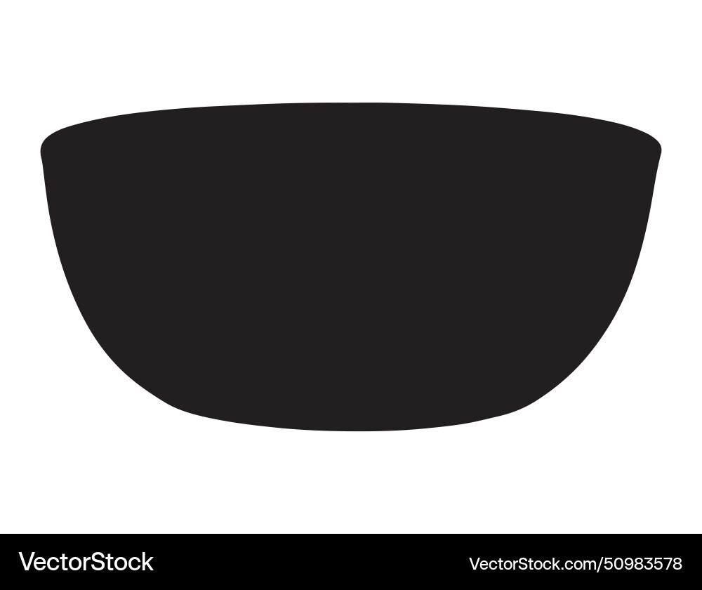 Bowl shape silhouette art Royalty Free Vector Image