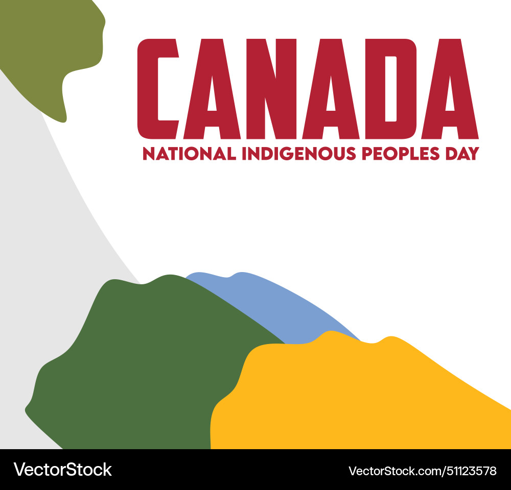 Canada national indigenous peoples day Royalty Free Vector